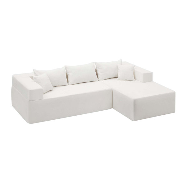 Latitude Run® Modular Sectional Living Room Sofa Set Upholstered Sleeper Sofa, L-Shape | Wayfair